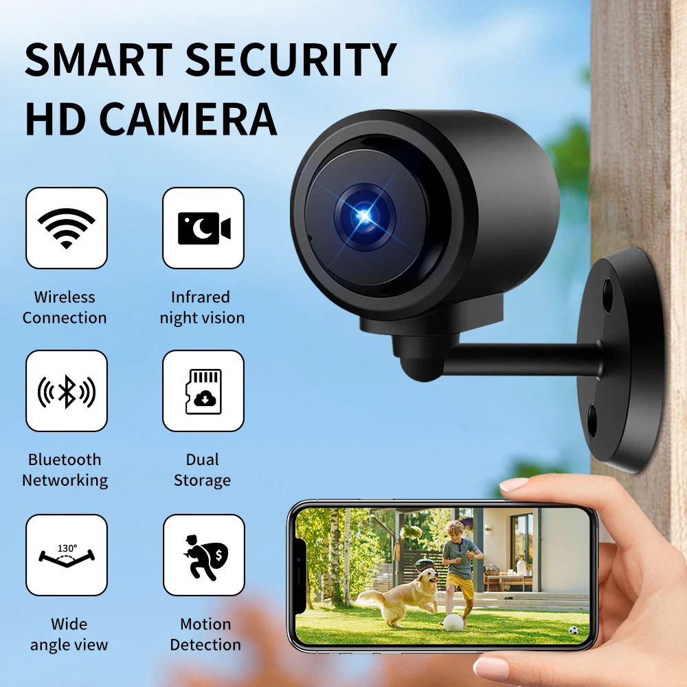 1080P Camera Wide-angle View Built in Battery Supports WiFi and ...