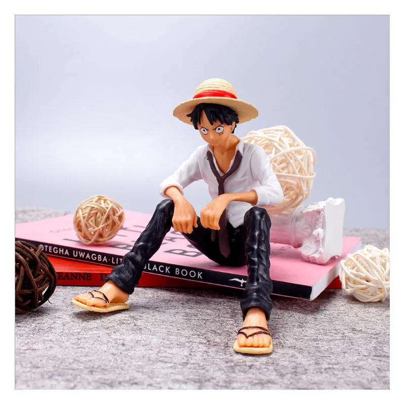 Anime-One-Piece-Figure-Luffy-Sitting-Position-Action-Figure-PVC-Model ...