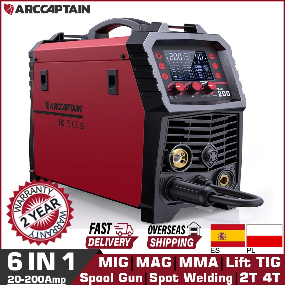 ARCCAPTAIN-MIG-Lasmachine-6-in-1-220-V-200A-Inverter-IGBT-Semi ...