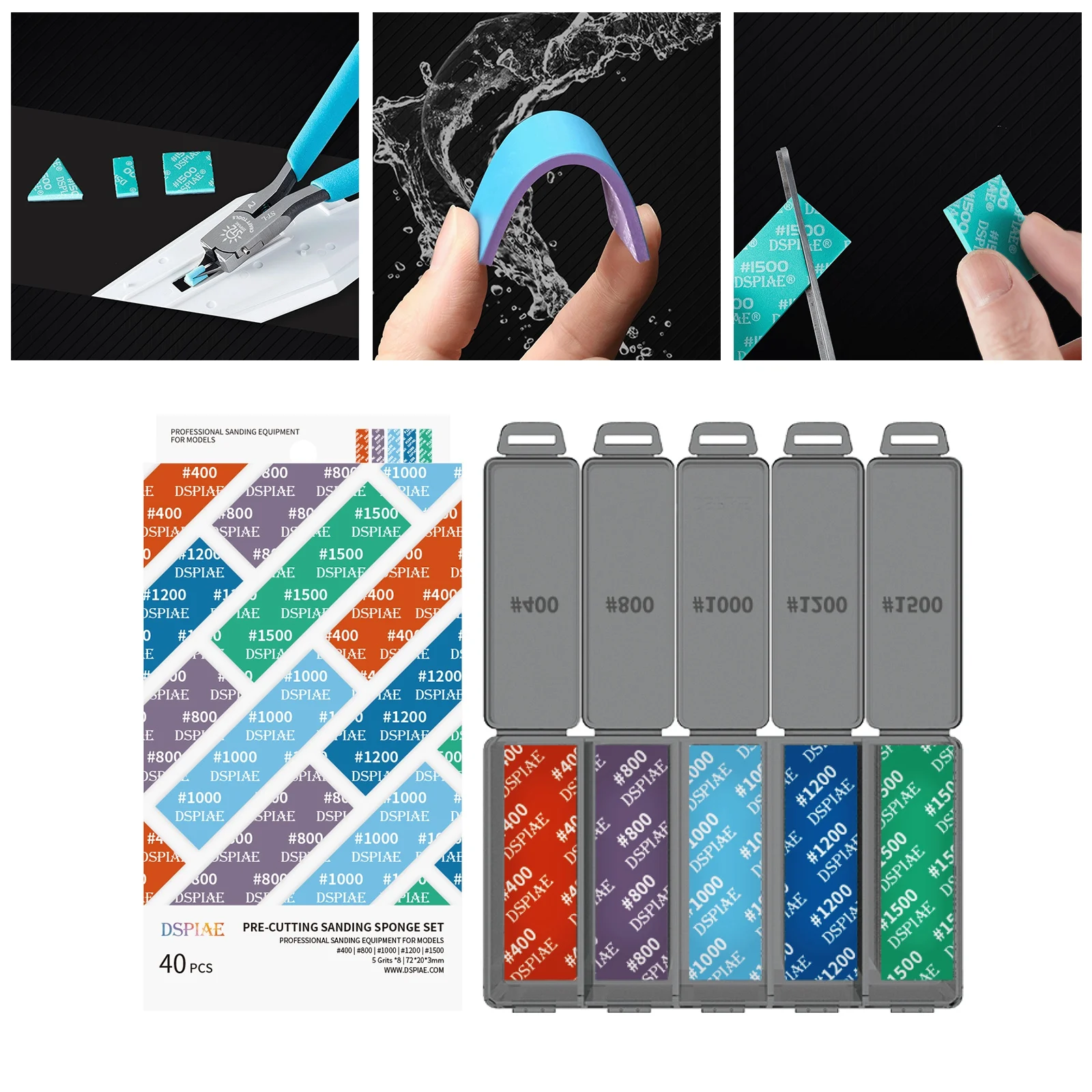 DSPIAE-DS3-S01-Sanding-Sponge-Set-For-GK-Military-Model-Combo-Arc ...