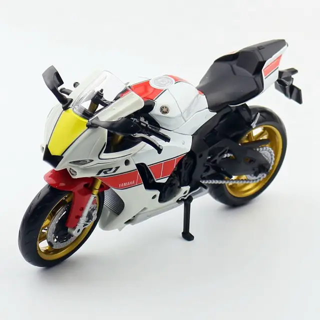 1/12 Yamaha YZF-R1M Motorcycle Model Toy Alloy Diecast with Rubber ...