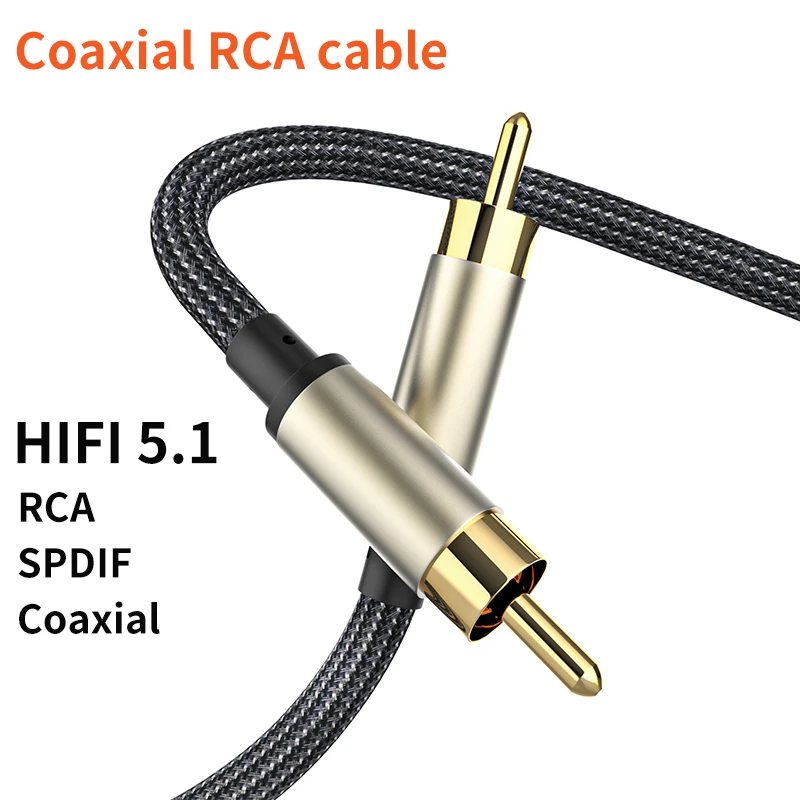Coaxial-Digital-Audio-RAC-Cable-SPDIF-RCA-to-RCA-Cable-Audio-Video-Male ...