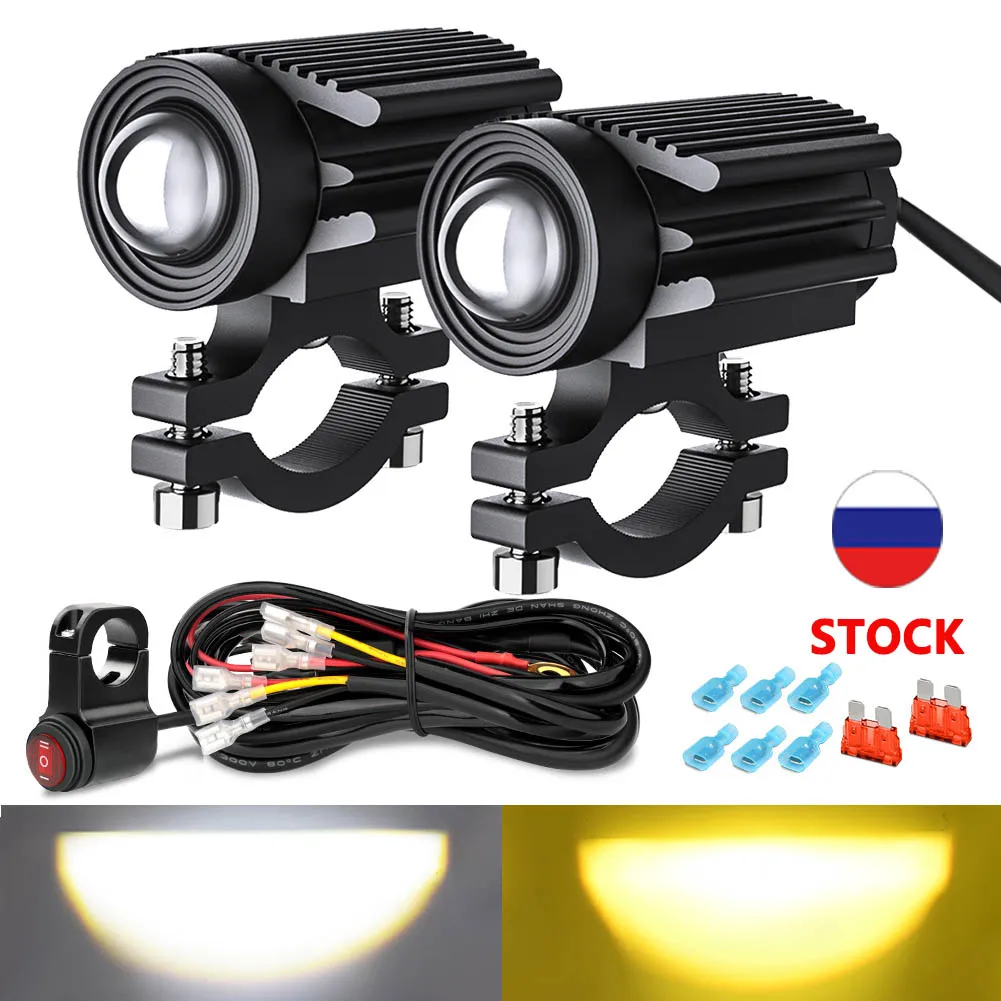 NAOEVO-Dual-Color-Motorcycle-LED-Spotlight-Work-Lights-Electric-Vehicle ...