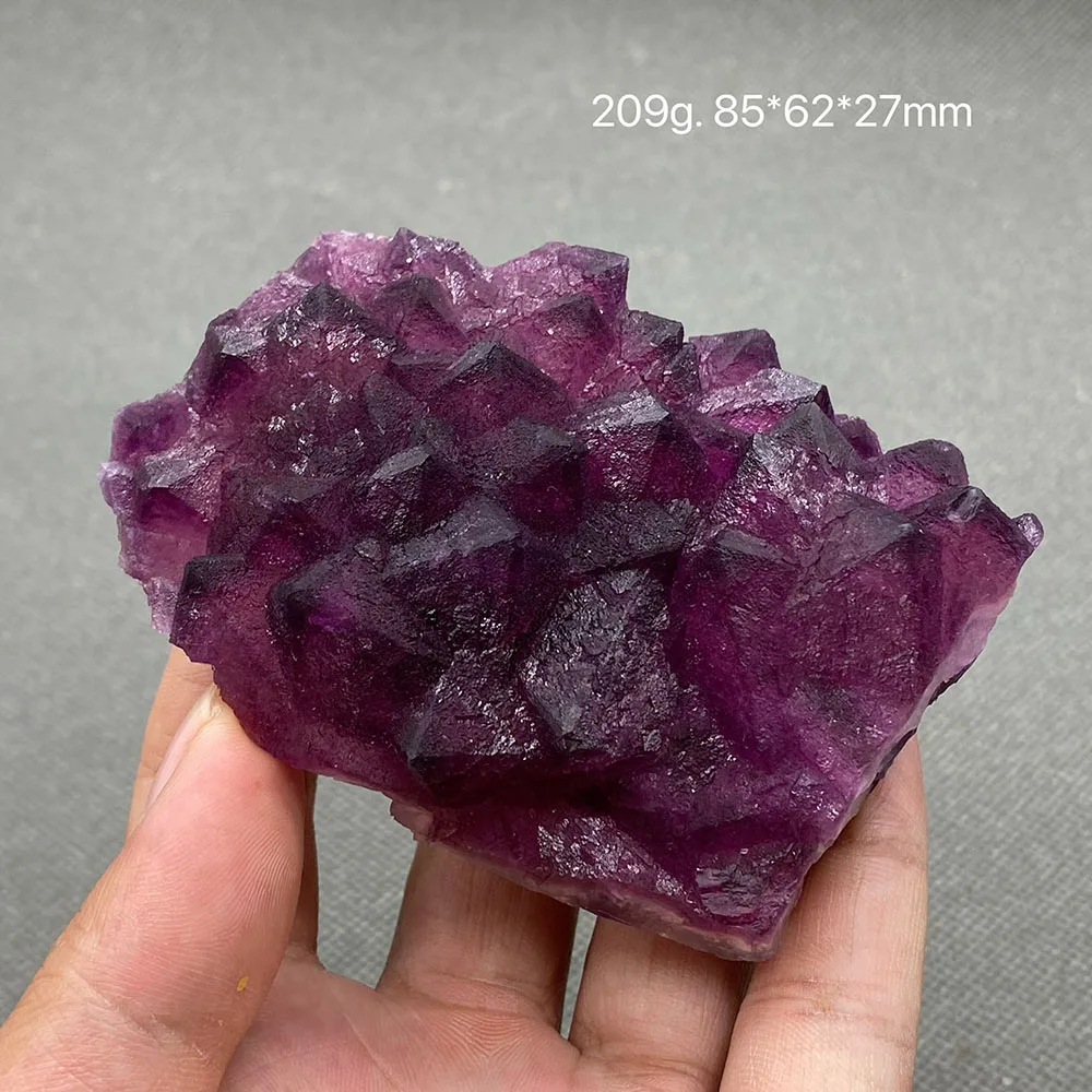 100% Natural Fuchsia Fluorite Raw Stone Mineral Quartz Healing Crystal ...