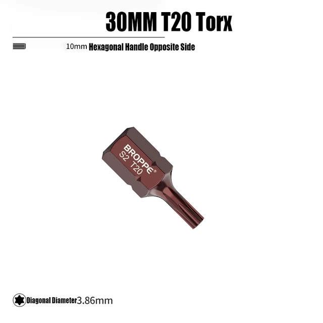 30/75MM T20/25/30/40/45/50/55 Torx Electric Screwdriver Bits Strong ...