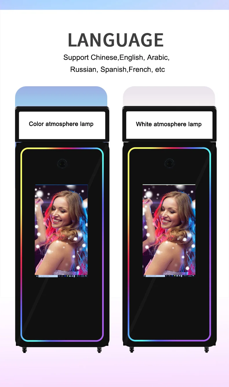 Magic Mirror Photo Booth New Super Bright Square Fill Light Portable Ttouch Screen Photo Booth ...