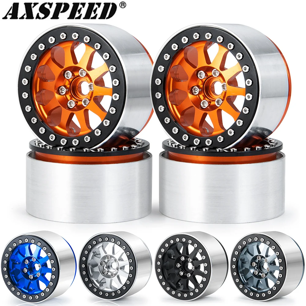AXSPEED-Aluminum-2-2-Beadlock-Wheel-Rims-Hubs-for-1-10-RC-Crawler-Car ...