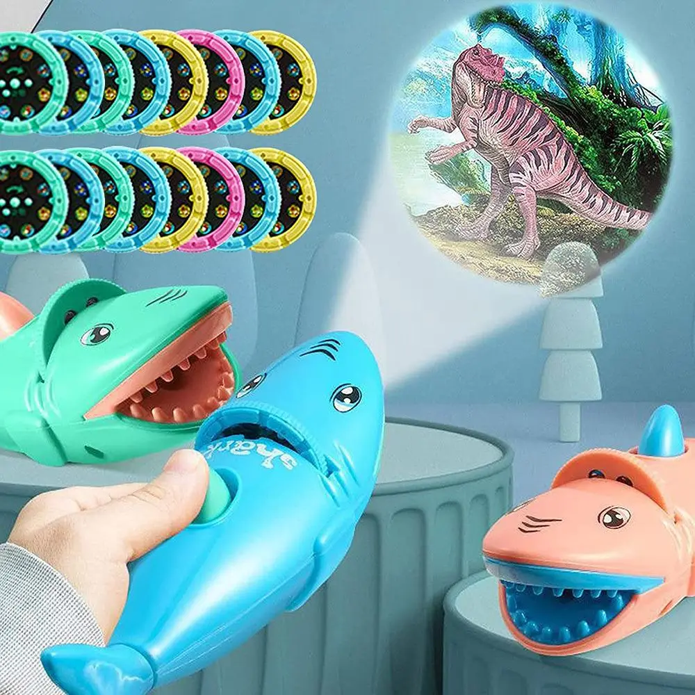Shark-Projector-Torch-Lamp-Toy-Cartoon-Flashlight-Projection-Early ...