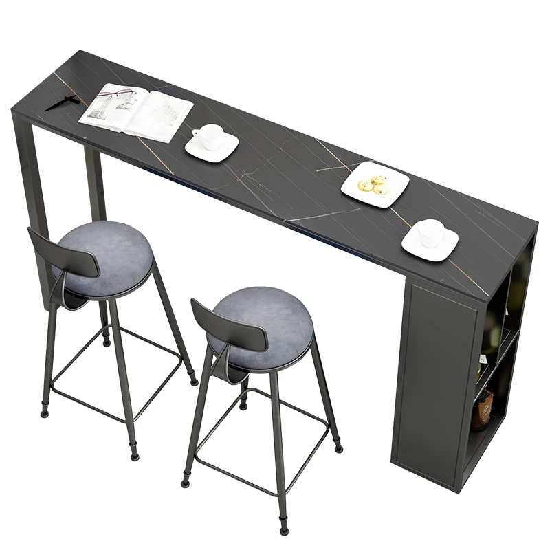 Italian rock slab bar table, living room against the wall, dining room ...