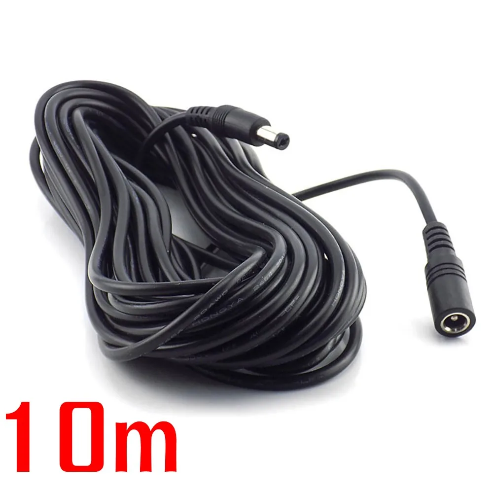 10m 5m 3M 2m 1m 5.5 x 2.1mm DC Power connector Jack Adapter lead cord ...