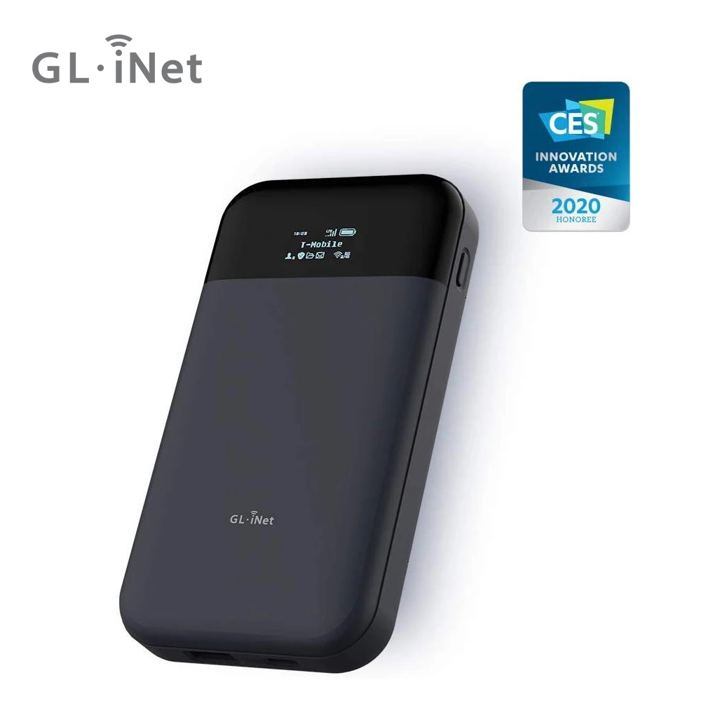 GL.iNet MUDI GL-E750, 750Mbps 128GB Max MicroSD, OpenWrt 7000mAh 배터리, 휴대용 4G LTE 라우터