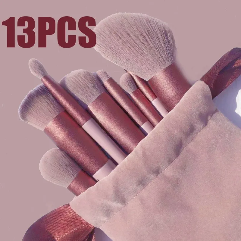 13Pcs A Set Soft Fluffy Makeup Brushes For Cosmetics Foundation Blush ...