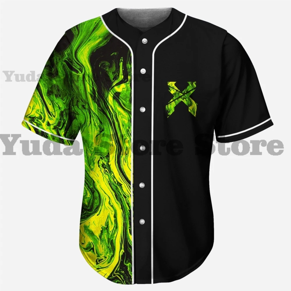 Acid green toxic slime excision rave baseball Jersey for EDM festivals ...