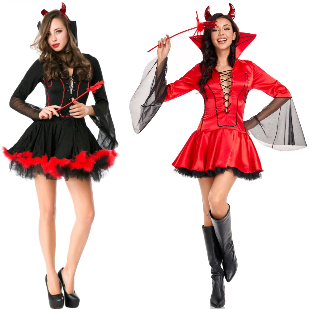 Red-Devil-Costume-Women-Vampire-Costume-Costume-Adult-Sexy-Halloween ...