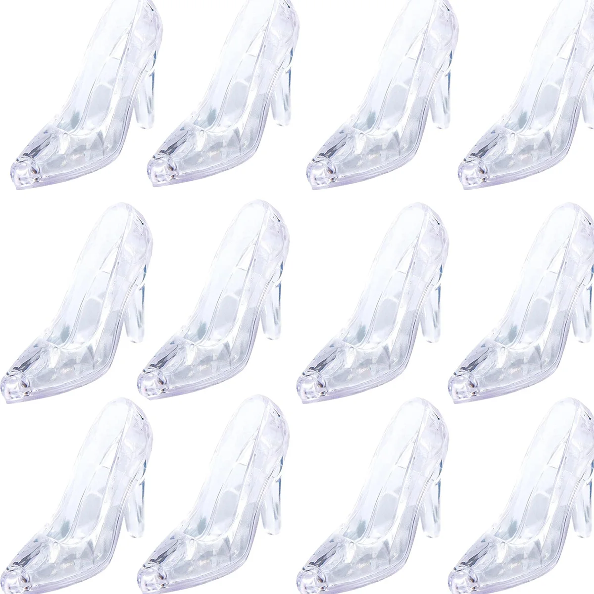12Pcs 3.5-inch Mini Acrylic High Heels Princess Crystal Shoes ...