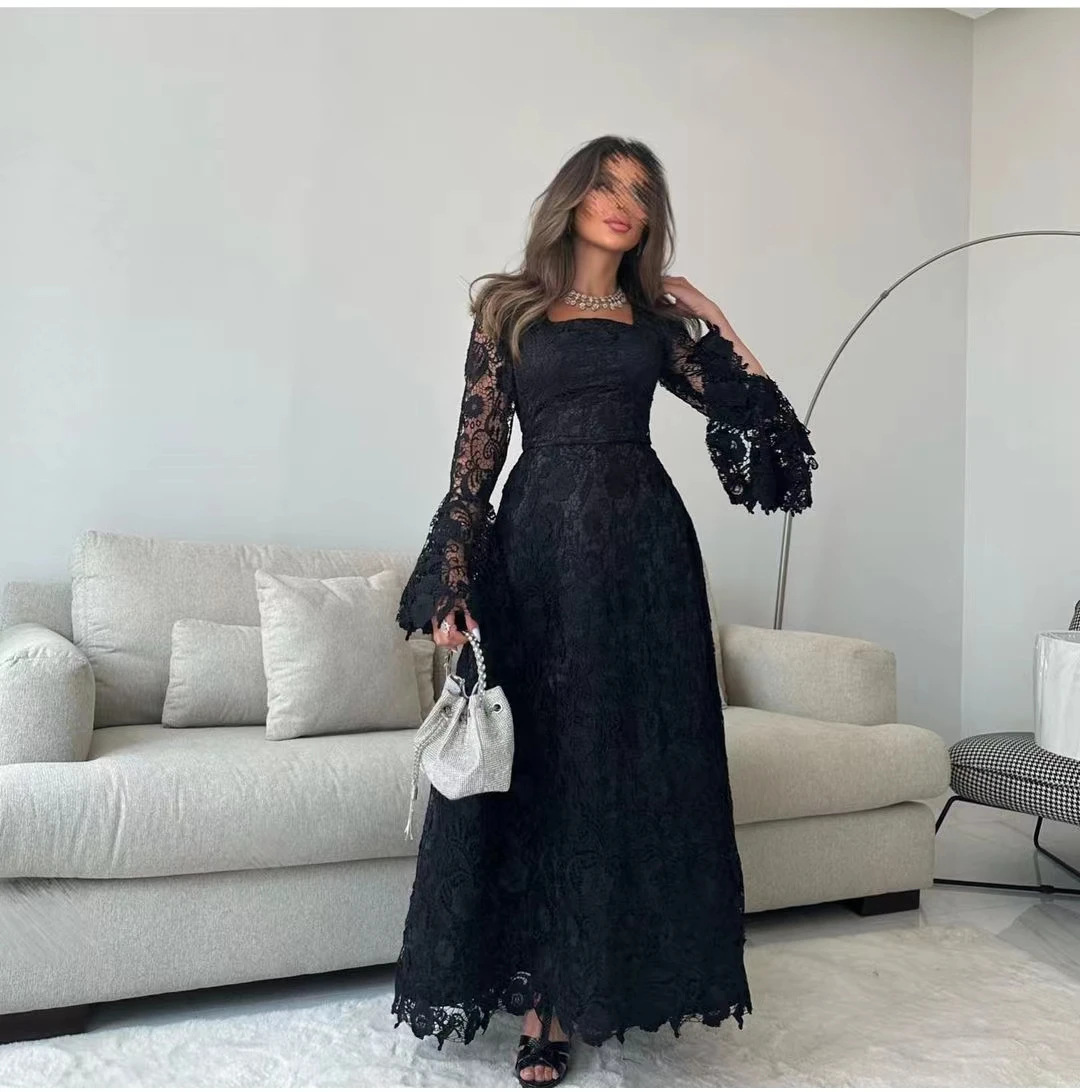 Black-Evening-Dress-Saudi-Arabia-Formal-Occasion-Long-Sleeves-Prom ...