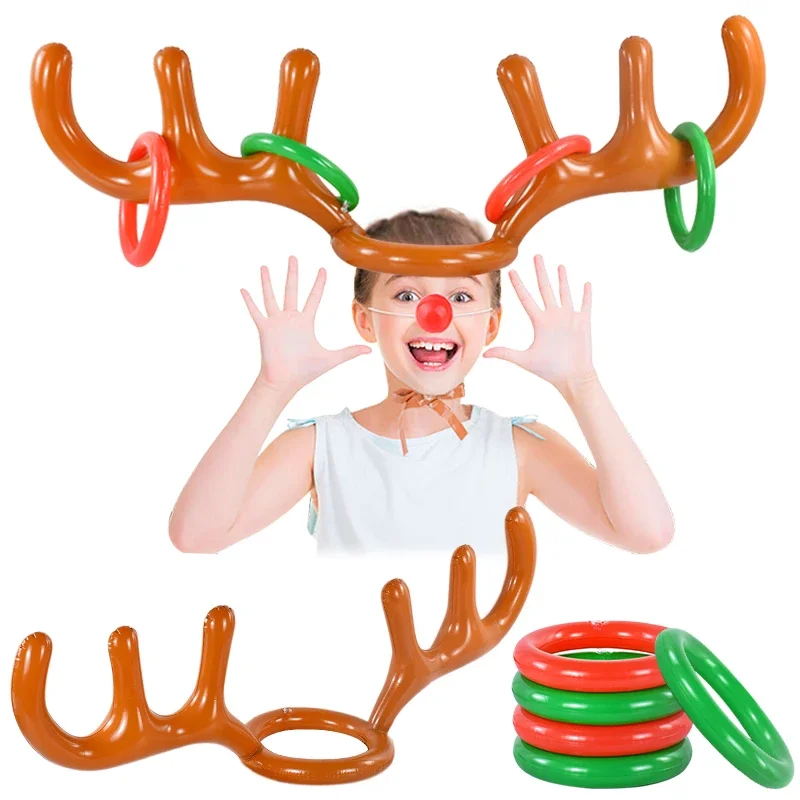 Natal-Infl-vel-Rena-Antler-Hat-Ring-Toss-Jogo-de-fam-lia-engra-ado ...