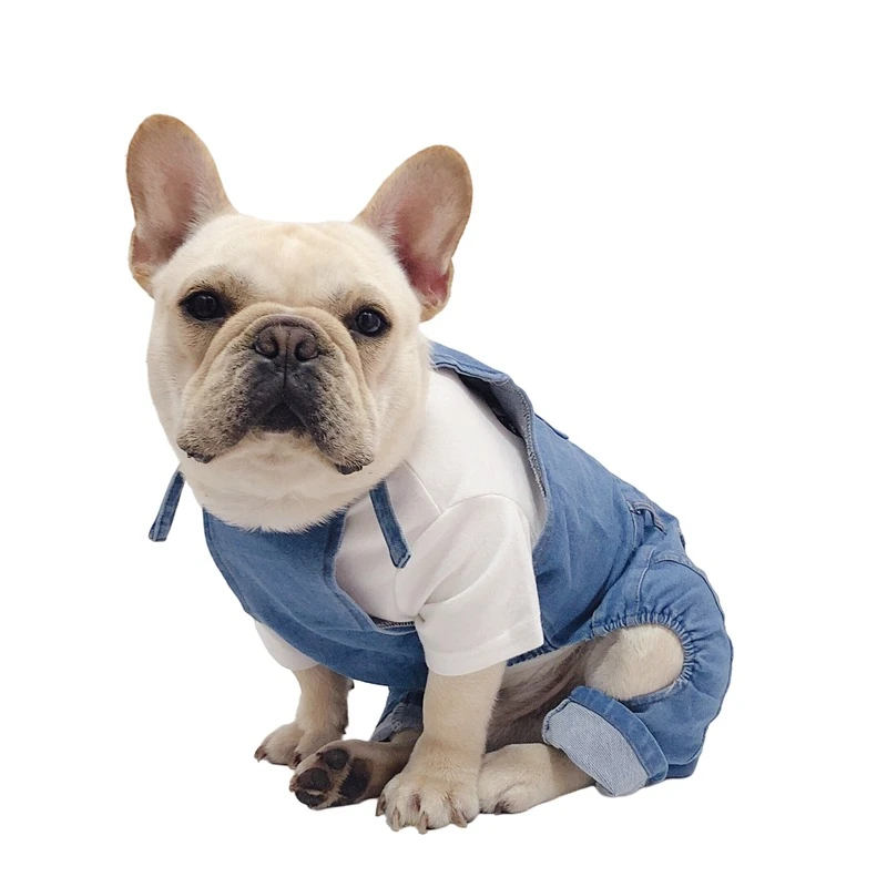 Denim Dog Jeans, French Bulldog Dangeries Pants