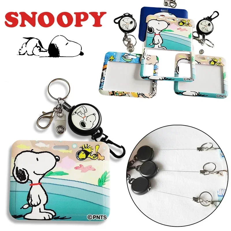 Snoopy-Charlie-Retractable-Card-Cover-Keychain-Students-Cartoon-Cute ...