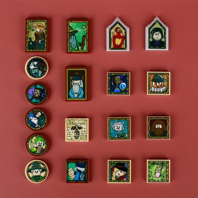 Custom-Magician-Printed-Tiles-Building-Blocks-Wizard-Medieval-Famous ...