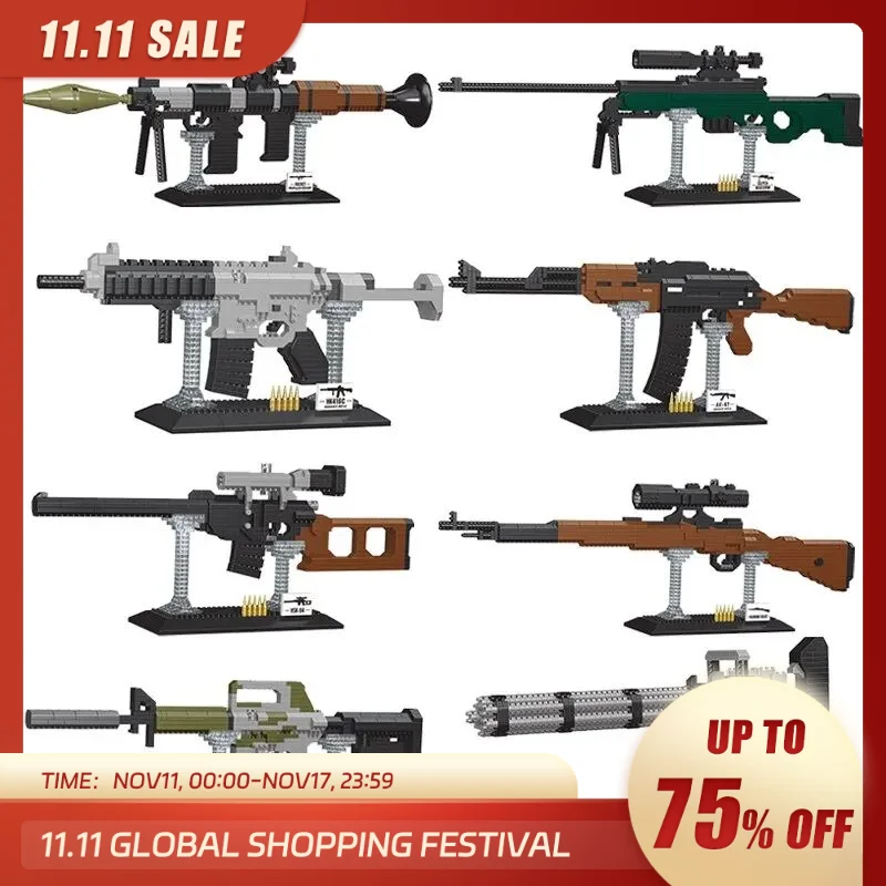 Technique-Guns-Kit-Army-Rifle-Rocket-Launcher-Bricks-Model-SWAT ...