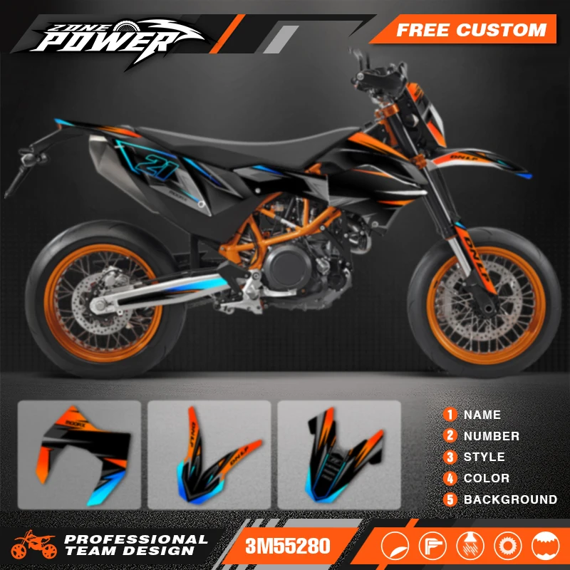 PowerZone Custom Team Graphics Backgrounds Decals for Stickers Kit For ...