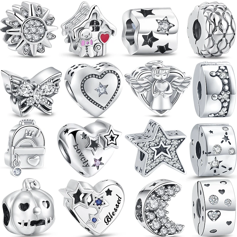 Authentic-925-Sterling-Silver-Simple-Series-Beads-Gingerbread-House ...