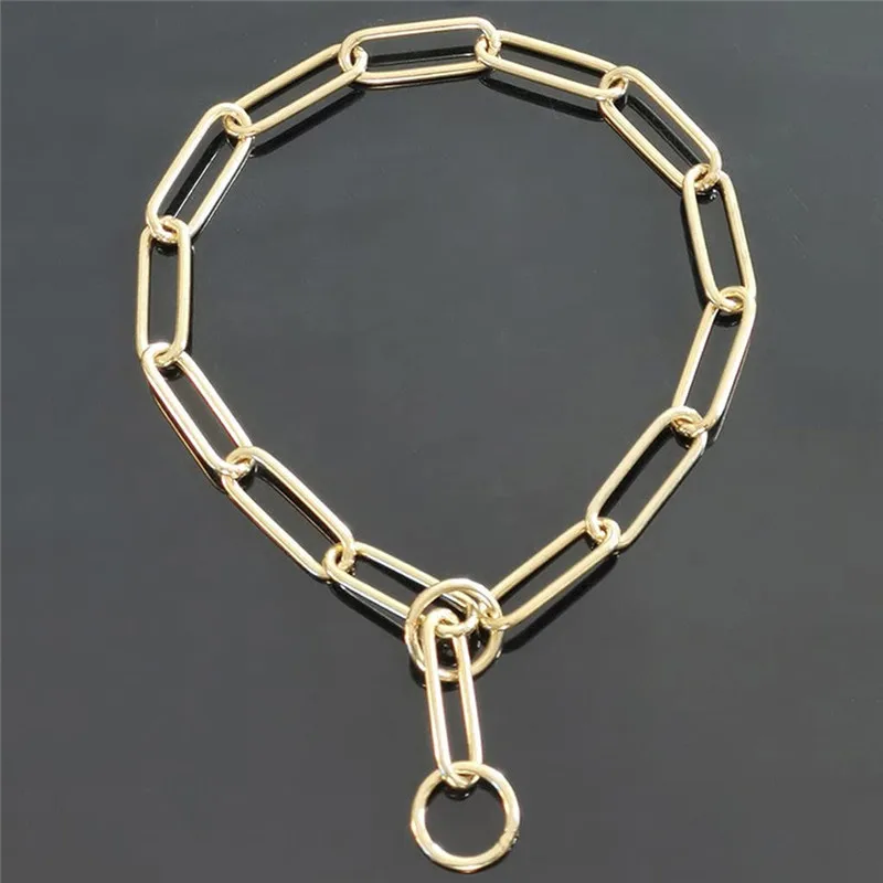 Classic-Show-Quality-Strong-Solid-Copper-Dog-Chain-Leash-Dog-Collar ...