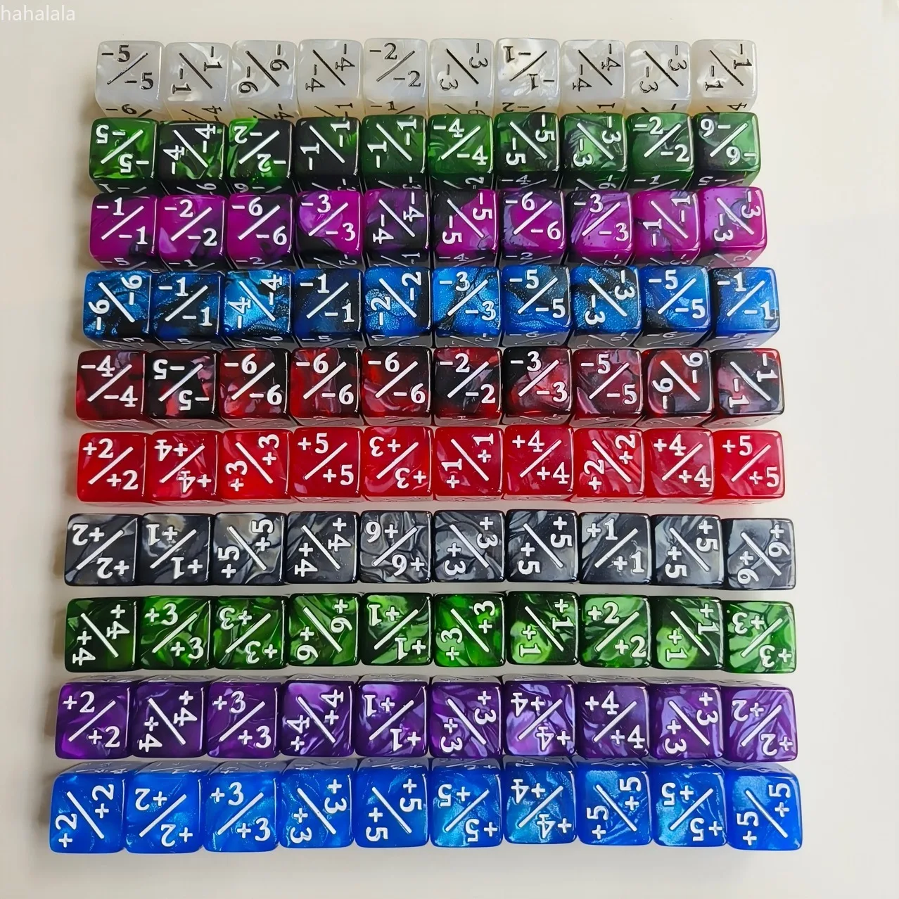 Juego de 10 Uds de dados de ángulo cuadrado de 16mm más menos señal D6 ...