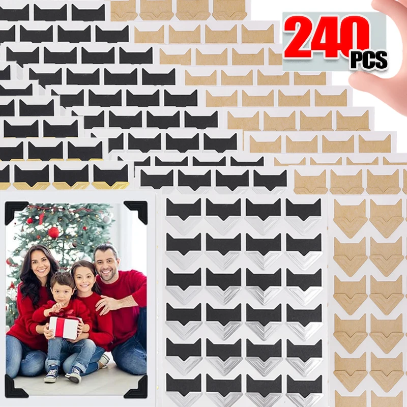 24-240PCS-DIY-Vintage-Corner-Stickers-Kraft-Paper-Angle-Frame-Album ...