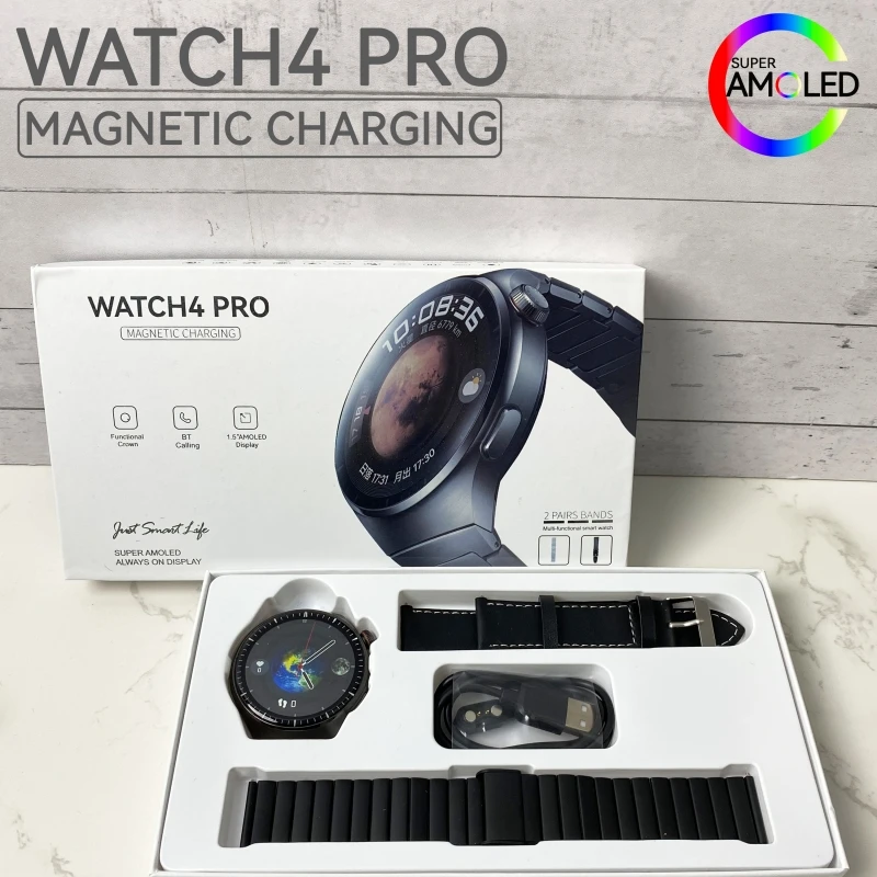 Watch-4-Pro-Smart-Watch-Bluetooth-calling-1-5HD-screen-Waterproof-Wireless-Charging-push-message ...