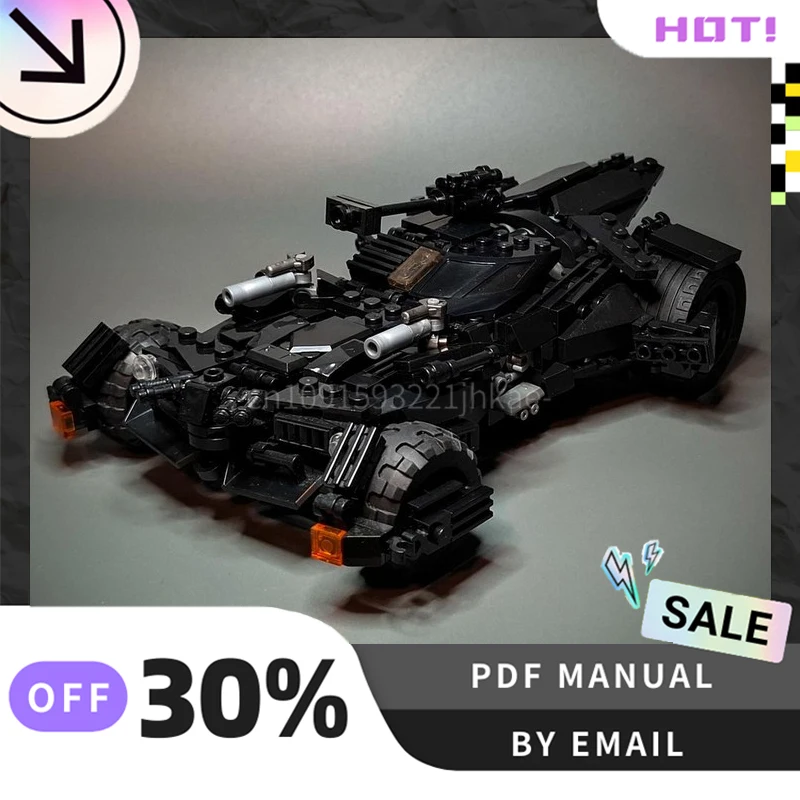 [487PCS] Customized MOC Batmobile Creative Building Blocks Set STEM ...