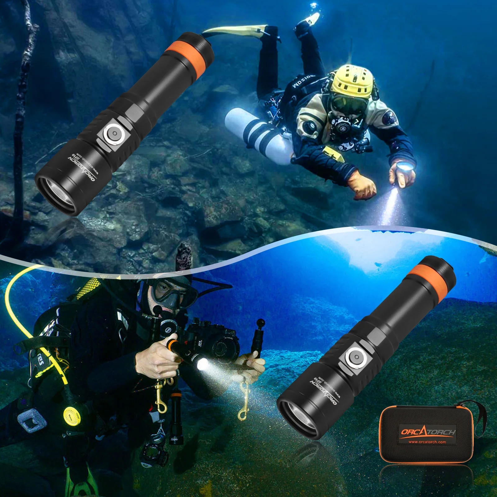 Orcatorch-D710-Powerful-Diving-Flashlight-Underwater-Lantern ...