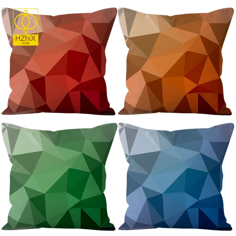 Geometry-Gradients-Pillow-Cover-Fashion-Plaid-Throw-Cushion-Cover ...