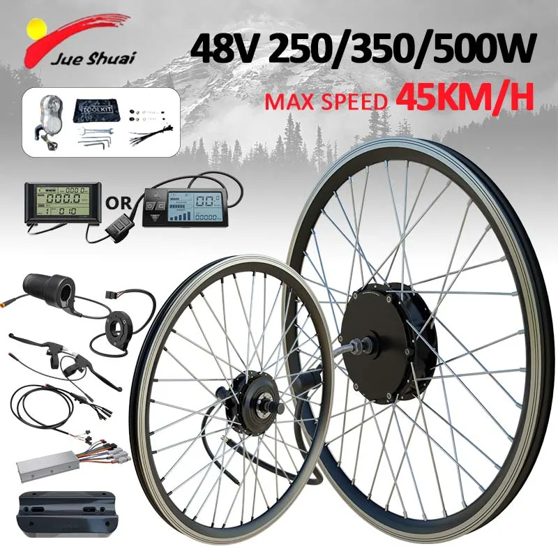 Max-Speed-45KM-H-Front-Rear-Brushless-Gear-Hub-Motor-Wheel-Kit-48V-250W ...