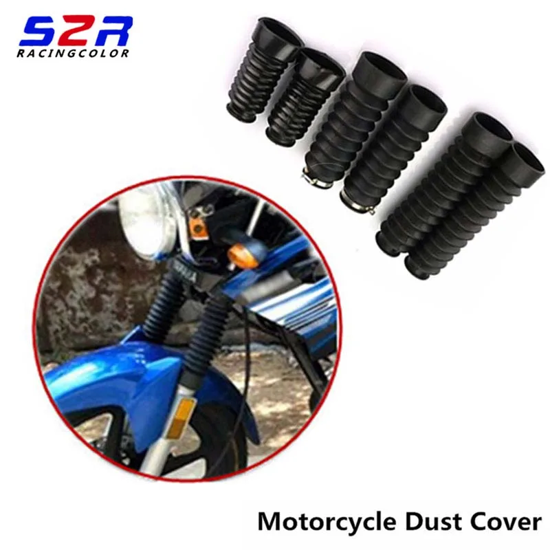 A Pair Dust Cover Motorcycle Off-road Front Rubber Fork Dirt Dust Cover ...