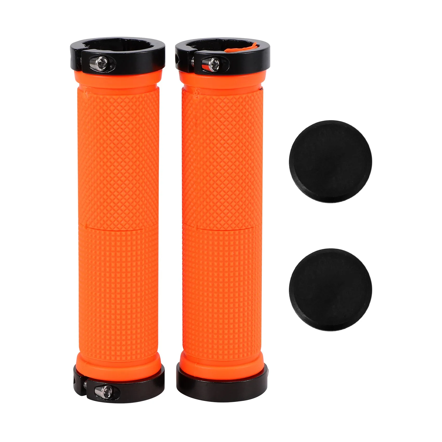 1 Pair Bicycle Handle Grip MTB BMX Bike Handlebar Grips Orange ...