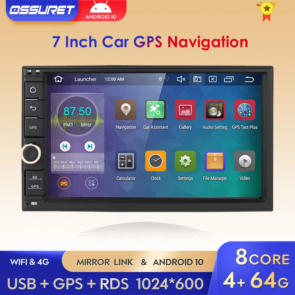 Android 10 Octa Core Universal 4g Ram 64g Rom Double 2 Din Car Non Dvd ...
