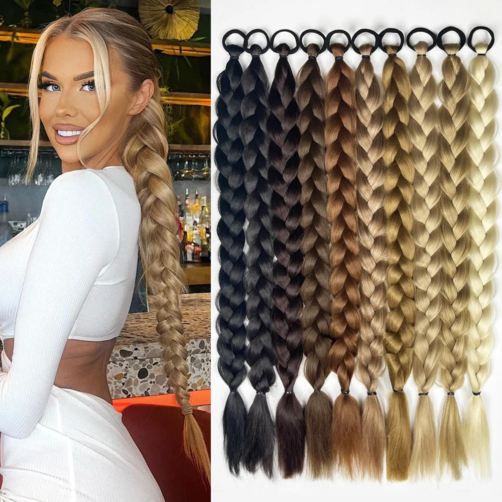 Extensiones-de-cola-de-caballo-trenzada-sint-tica-para-mujer-postizo ...