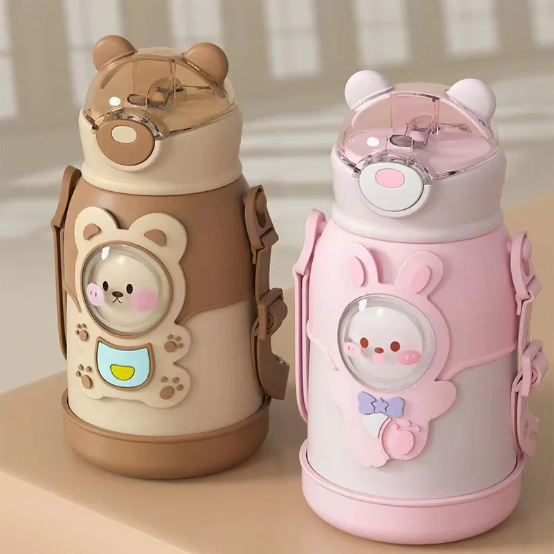 500ml New Thermos Cup 316 Stainless Steel Warming Vacuum Cup Funny Cute Baby Water Bottle ...
