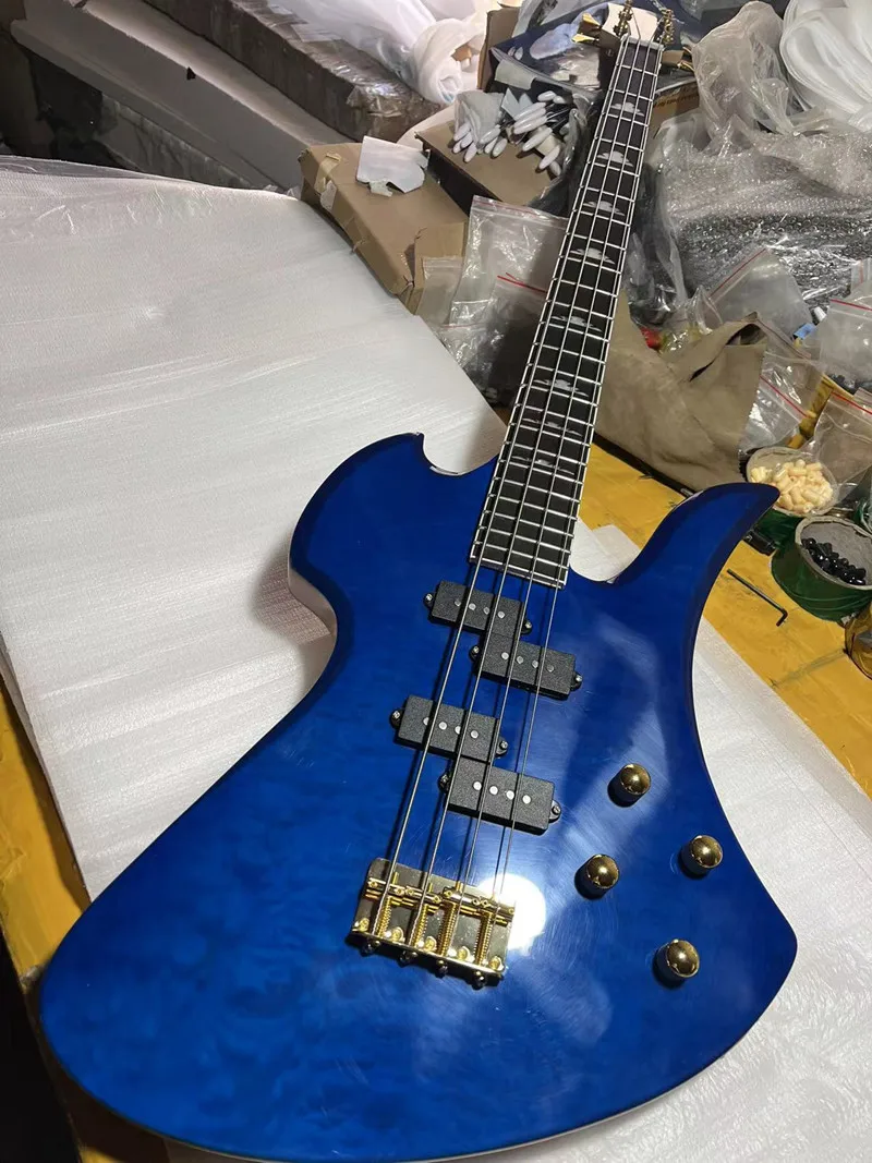High-quality-4-string-electric-bass-Gold-hardware-Solid-wood-quality ...