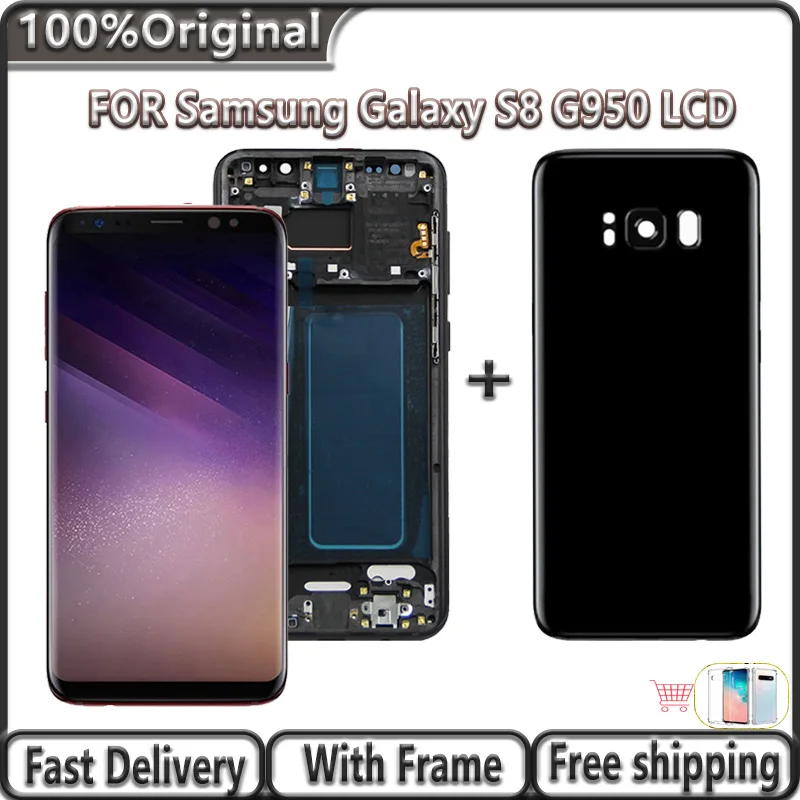 Original With Defect LCD For Samsung Galaxy S8 Display Touch Screen ...