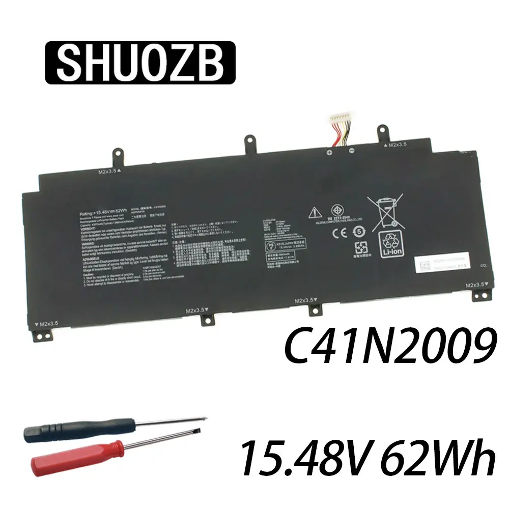 Shuozb 15.48v 62wh C41n2009 Laptop Battery For Asus Rog Flow X13 ...