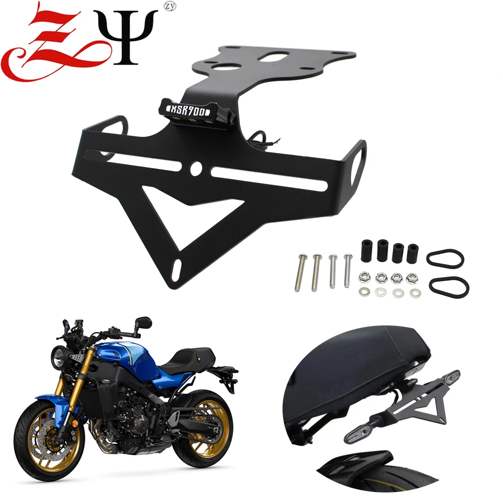 Motorcycle-Rear-License-Plate-Holder-Bracket-with-Light-Tail-Tidy ...