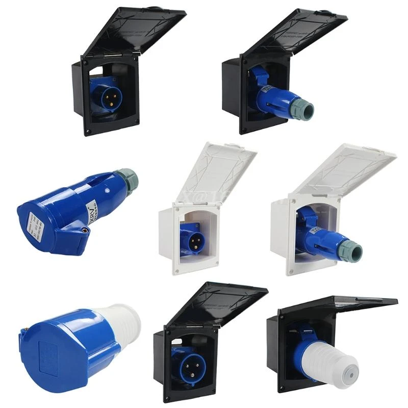 16/32a External Flush Hook Up Power Outlet Motorhome Trailer Flush ...