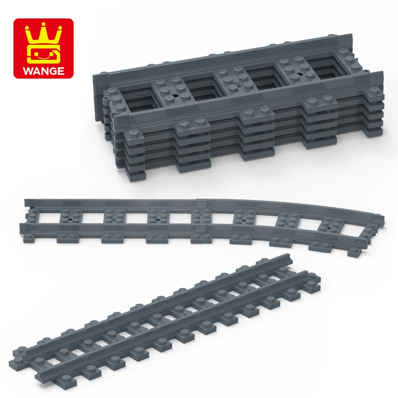 Wange-100g-City-City-Train-Rail-Building-Blocks-Moc-Straight-Curved ...