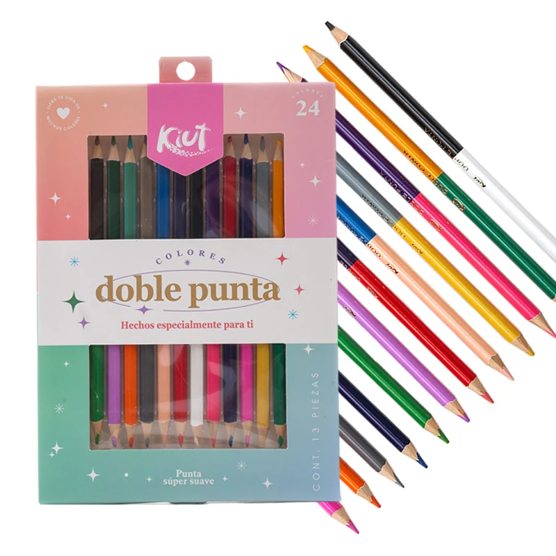 24-Colors-Triangle-Double-Headed-Pencils-for-Professional-Drawing ...