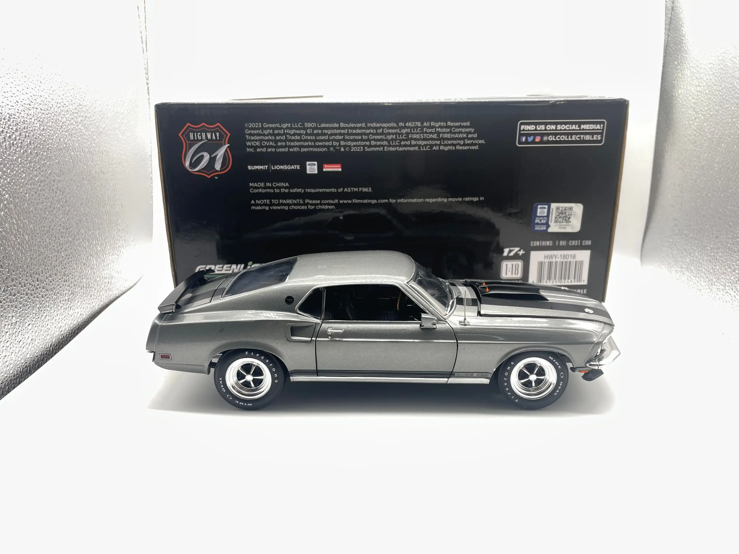 Модель автомобиля 1969 Boss 429 John Wick Highway 61 1:18 | AliExpress