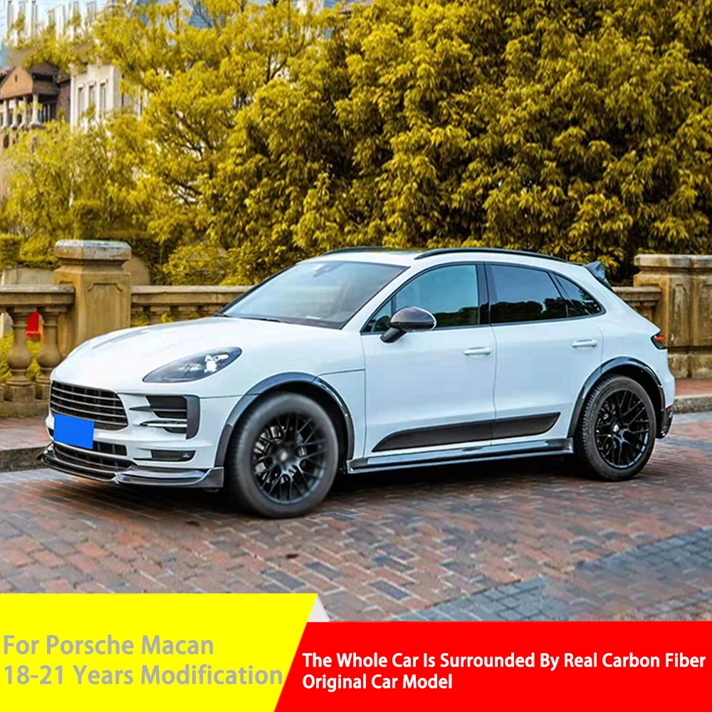 Suitable For Porsche Macan Modified Carbon Fiber Small Surround Front ...