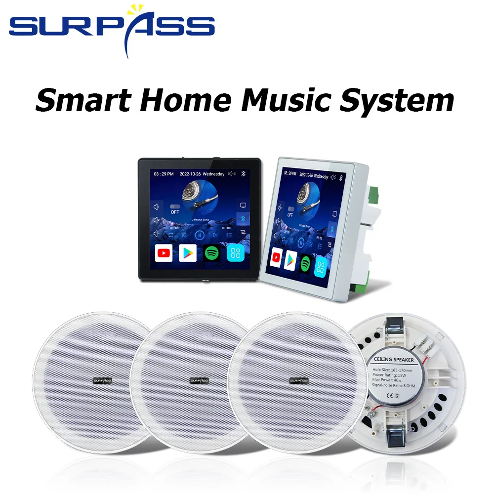 Smart-Home-Music-System-4inch-WiFi-Amplifier-Blue-tooth-Touch-Screen ...